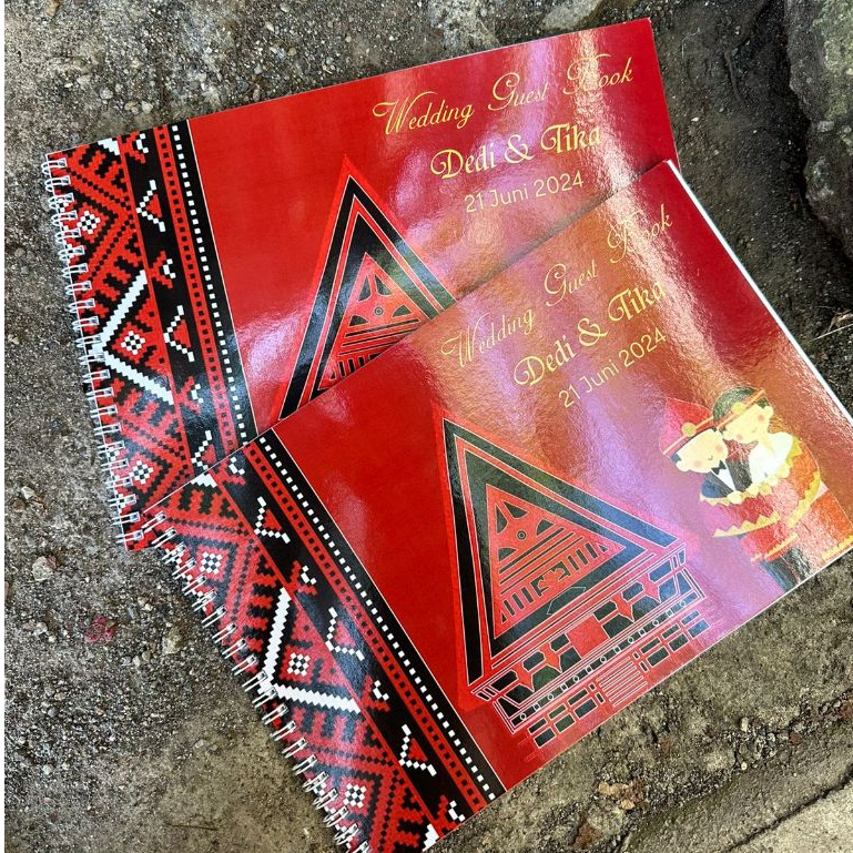 Jual Buku Tamu Pernikahan Batak Padang Minang Custom Nama Foto Tulisan ...