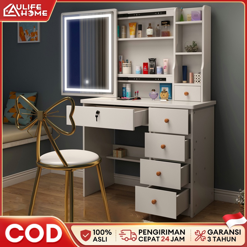 Jual 80CM Meja Rias Lampu LED Meja Rias Minimalis Meja Kosmetik Meja ...