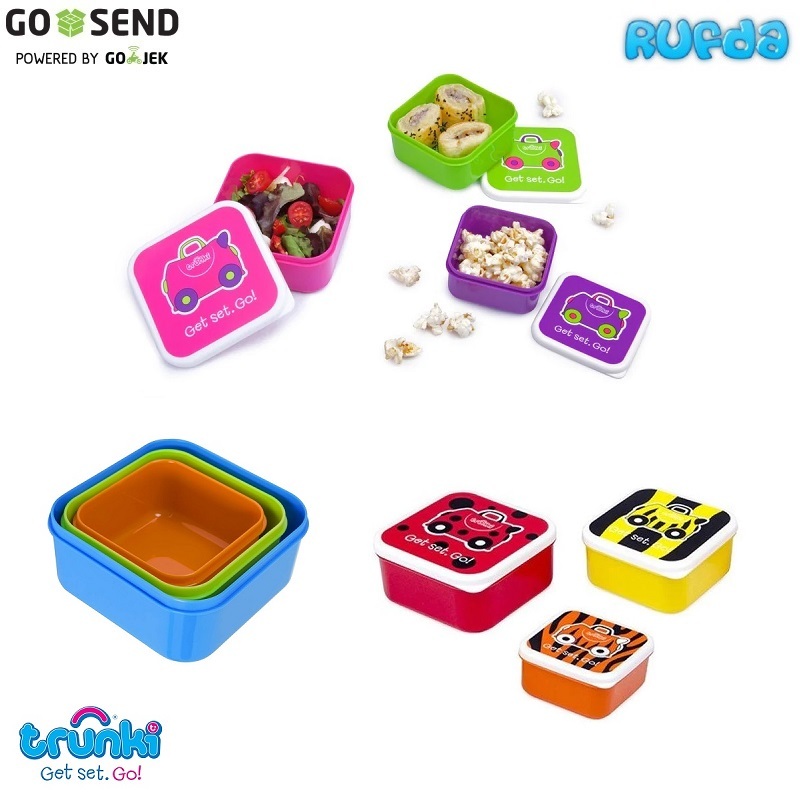 Jual Trunki Snack Pots 3 Containers Wadah Cemilan Anak Bayi | Shopee ...