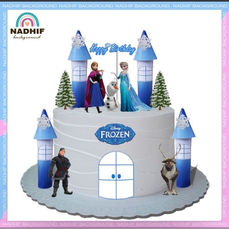 Jual topper kue karakter frozen/hiasan kue ulang tahun/topper cake ...