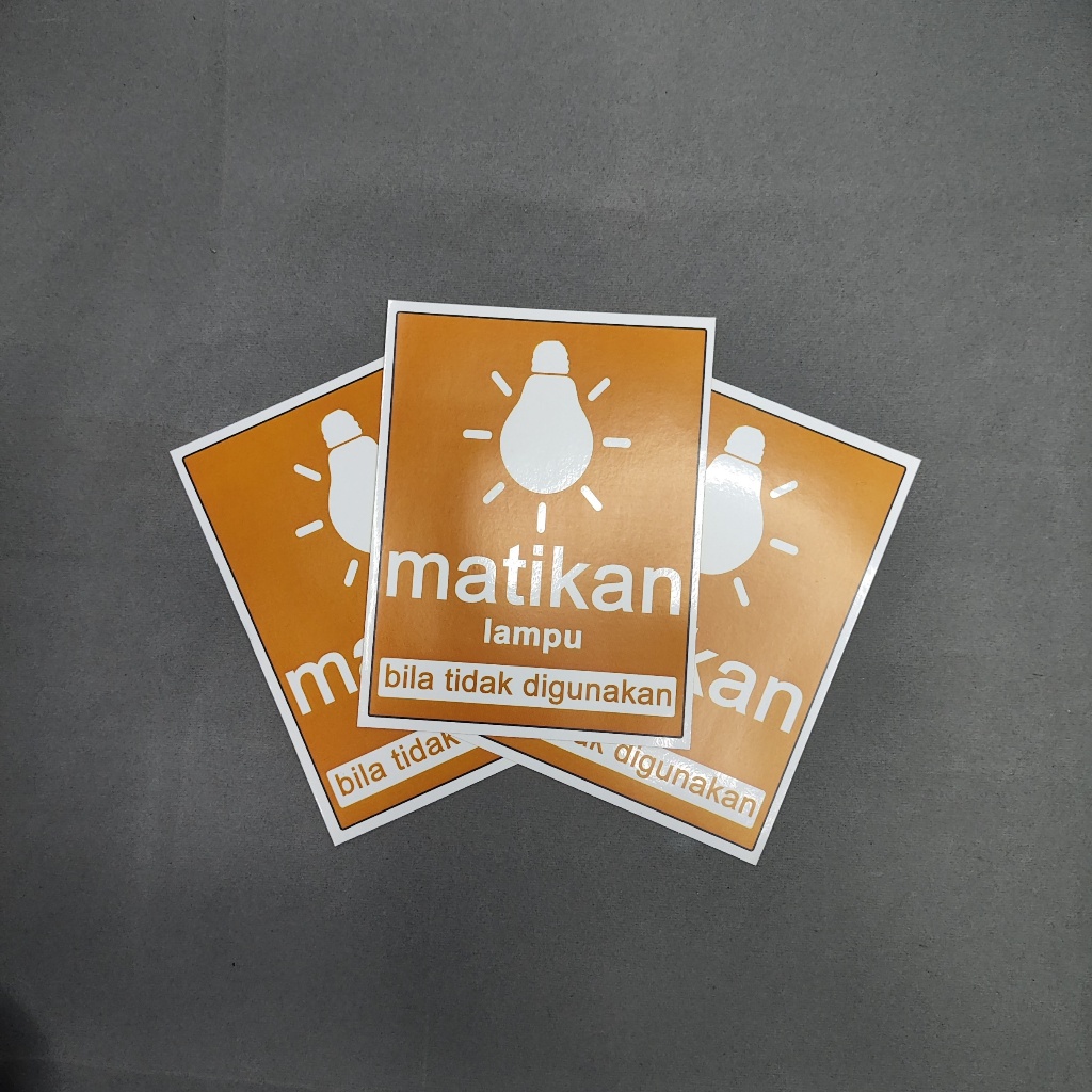 Jual STIKER TANDA LABEL HEMAT LISTRIK MATIKAN LAMPU JIKA TIDAK DIGUNAKAN | Shopee Indonesia