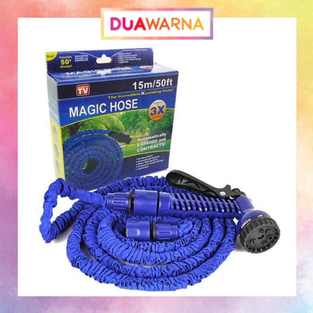 Jual DuaWarna Selang Air Magic Hose 15m 22.5m 30m selang elastis / Alat ...