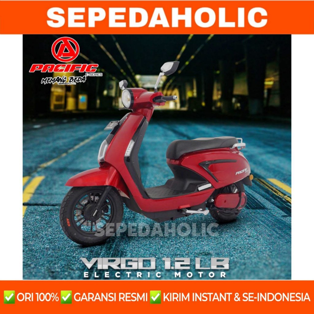 Jual Sepeda Motor Listrik PACIFIC VIRGO 1.2 LB Electric E Bike 1200 Watt Double Disc Brakes ...
