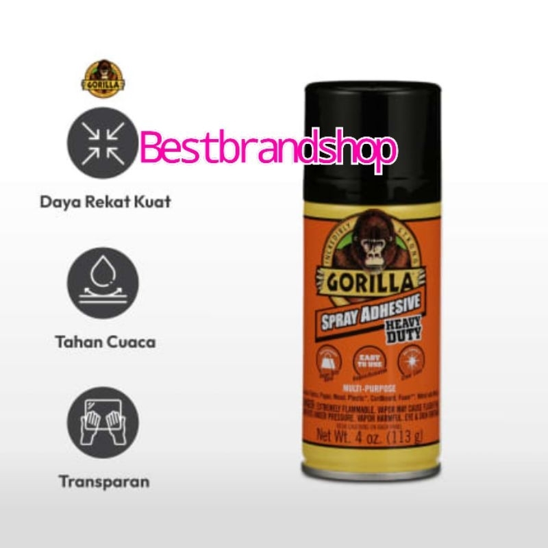 Jual GORILLA LEM SEMPROT ADHESIVE HEAVYDUTY SPRAY ADHESIVE GORILLA ...