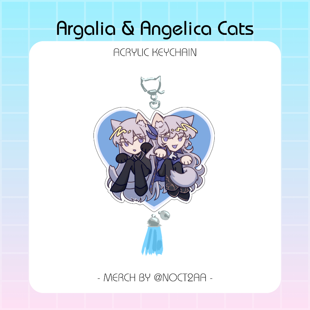 Jual Library of Ruina Argalia & Angelica Cat Keychain | Shopee Indonesia
