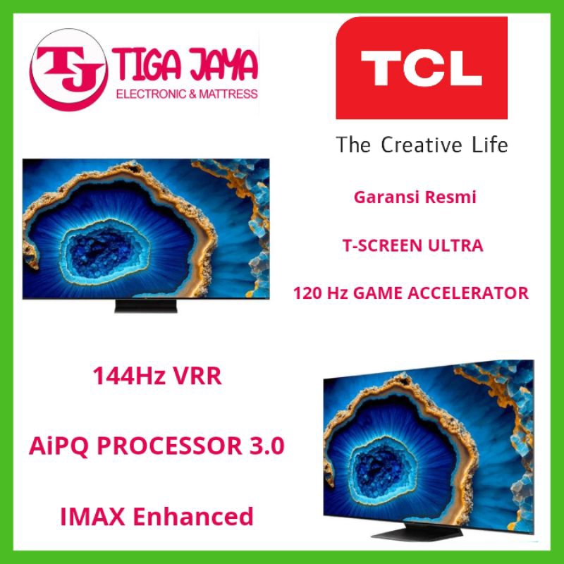 Jual TCL 75C755 QD-MINI LED TV 75 INCH 4K UHD SMART GOOGLE TV 144Hz VRR ...