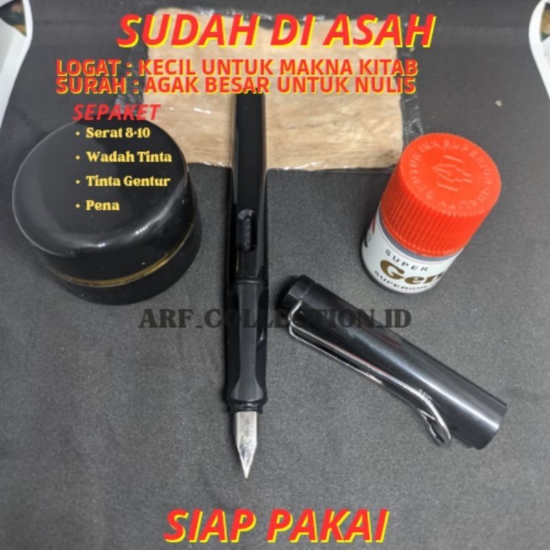 Jual [ 1 PAKET SIAP PAKAI ]Kaligrafi Fountain Pena Logat Dan Surah ...