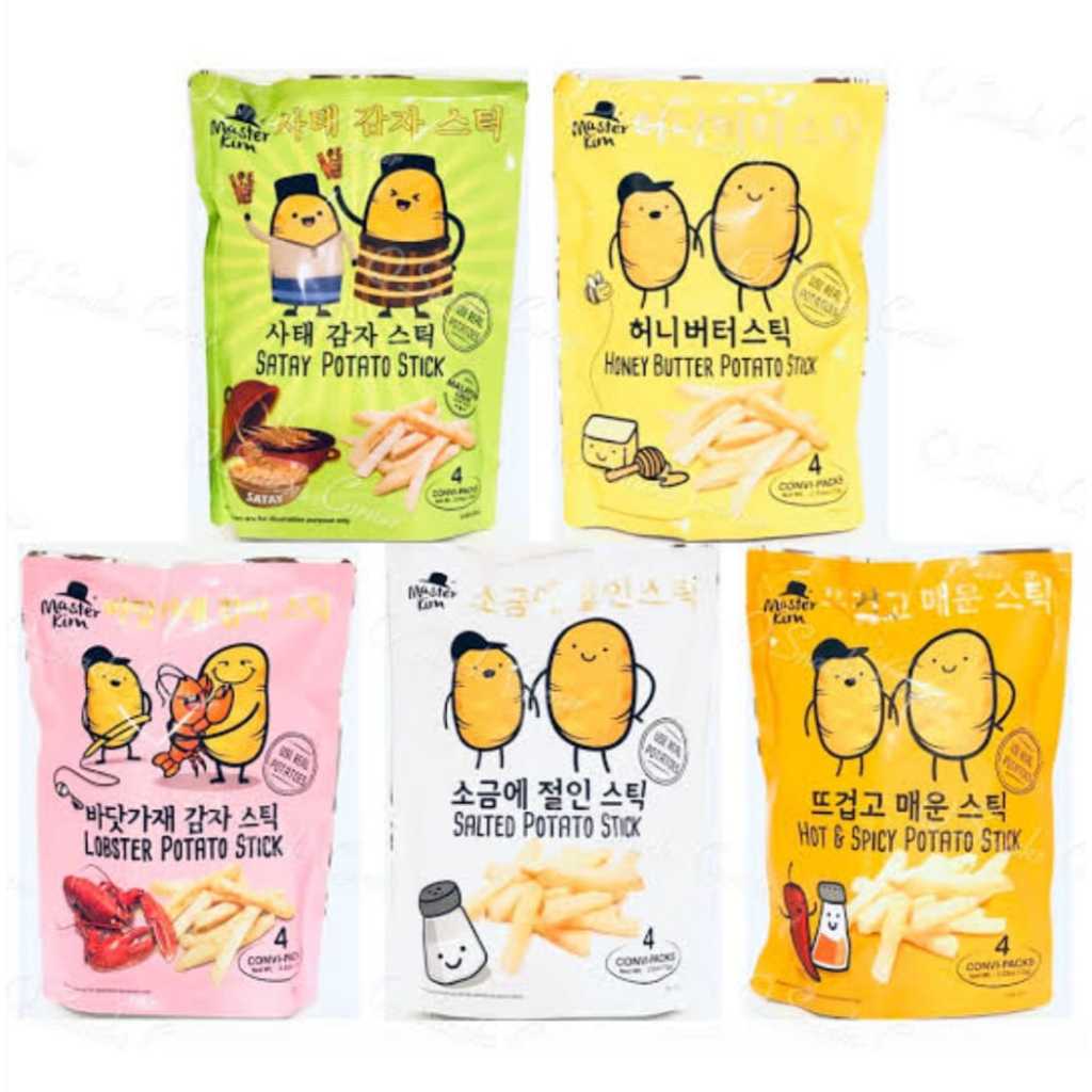 Jual MASTER KIM Potato Stick Snack Salted Hot Spicy Honey Butter French ...