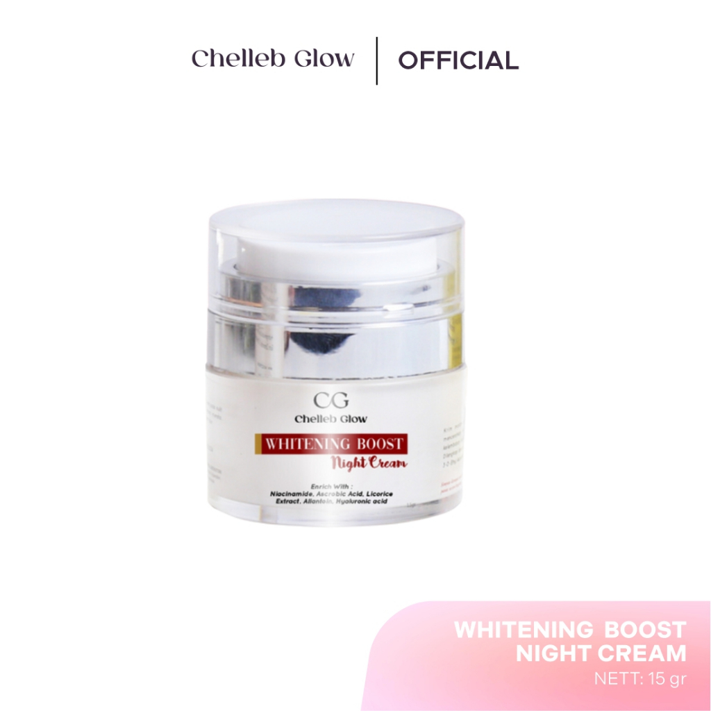 Jual Chelleb Glow Whitening Boost Night Cream 15gr | Shopee Indonesia