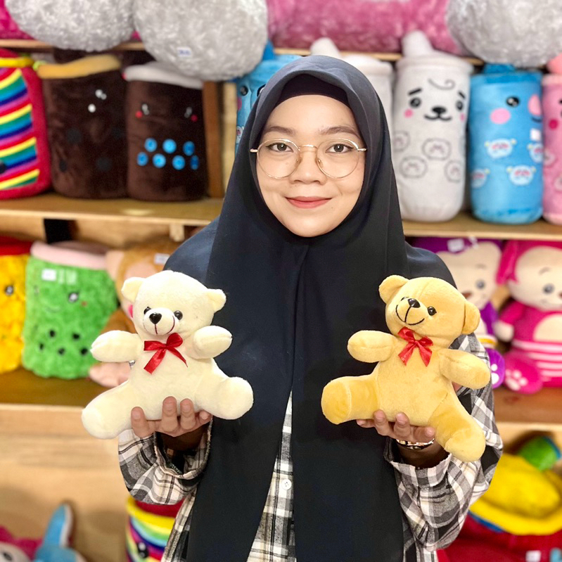 Jual Boneka beruang teddy bear mini polos boneka panda kecil bucket ...