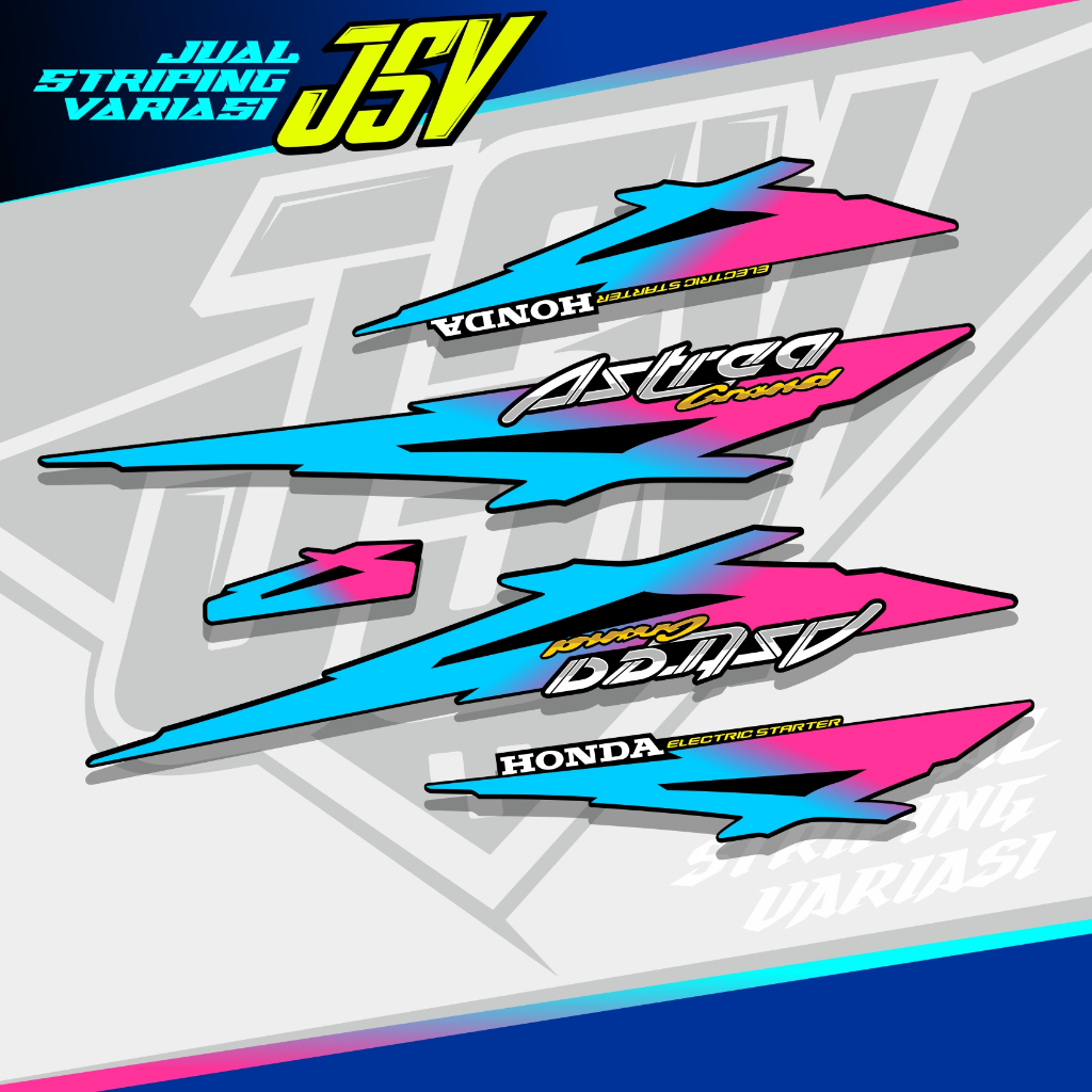 Jual Striping Astrea Grand 1995 Variasi Stiker Astrea Custom Hologram ...
