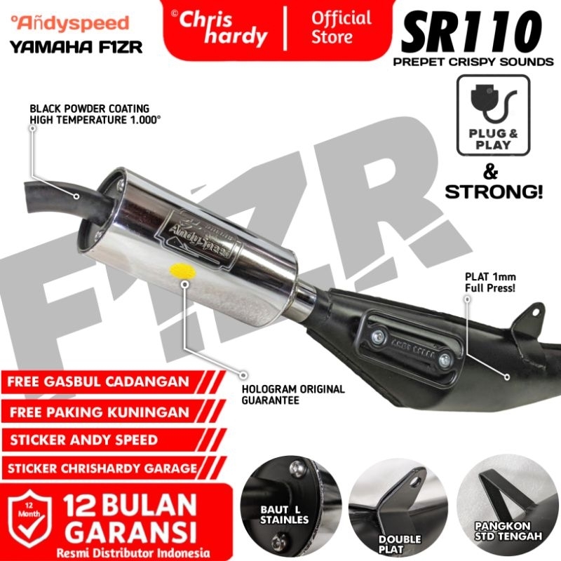 Jual [ORI] KNALPOT FIZR ANDY SPEED TAMENG FULL SIRIP AHM 1000% ORIGINAL ...