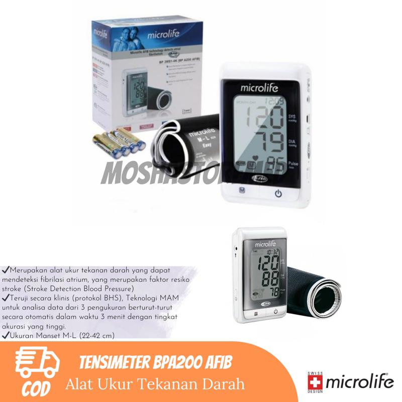 Jual MICROLIFE-Tensimeter Digital Microlife BP A200-AFIB | Shopee Indonesia