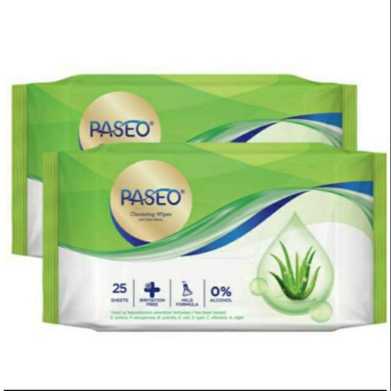 Jual Tisu Tissue Paseo Tisu Basah Paseo Anti Bacterial wipes 25s 50s SG ...