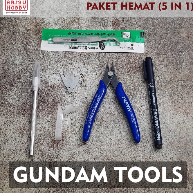 Jual ART N66Z Paket Hemat 5 in 1 Gundam Tools Rakit Gunpla Tool Kit Set ...