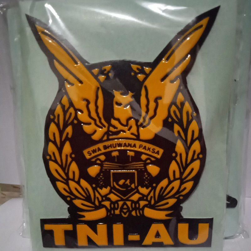 Jual stiker embos logo TNI-AU swa bhuwana | Shopee Indonesia