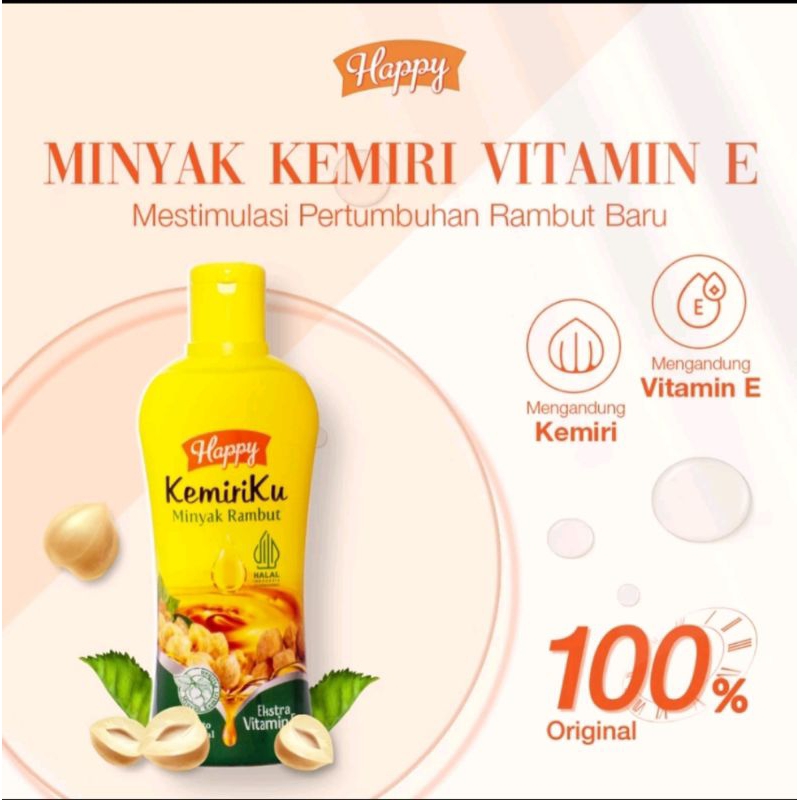 Jual Happy kemiriku + Vit E 100 ml | Shopee Indonesia