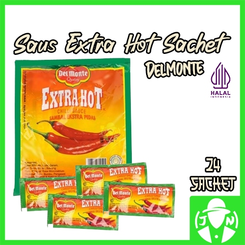 Jual Delmonte SACHET Saus Extra Hot Saus Sambal Halal - 1 PACK ISI 24 ...