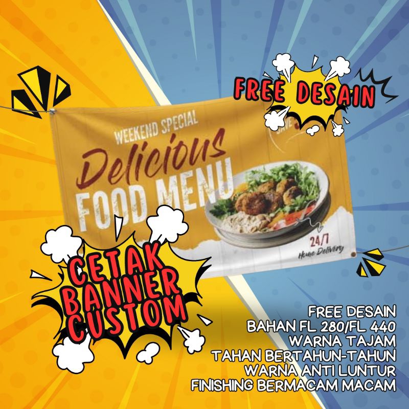 Jual (FREE DESAIN)CETAK STD BANNER OUTDOOR COCOK UNTUK PROMOSI PRODUK ...