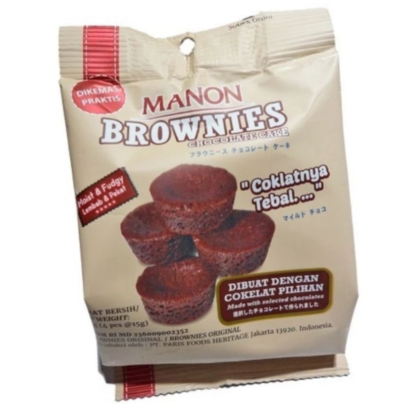 Jual Manon Cake Brownies Gusset Original 60 Gram | Shopee Indonesia