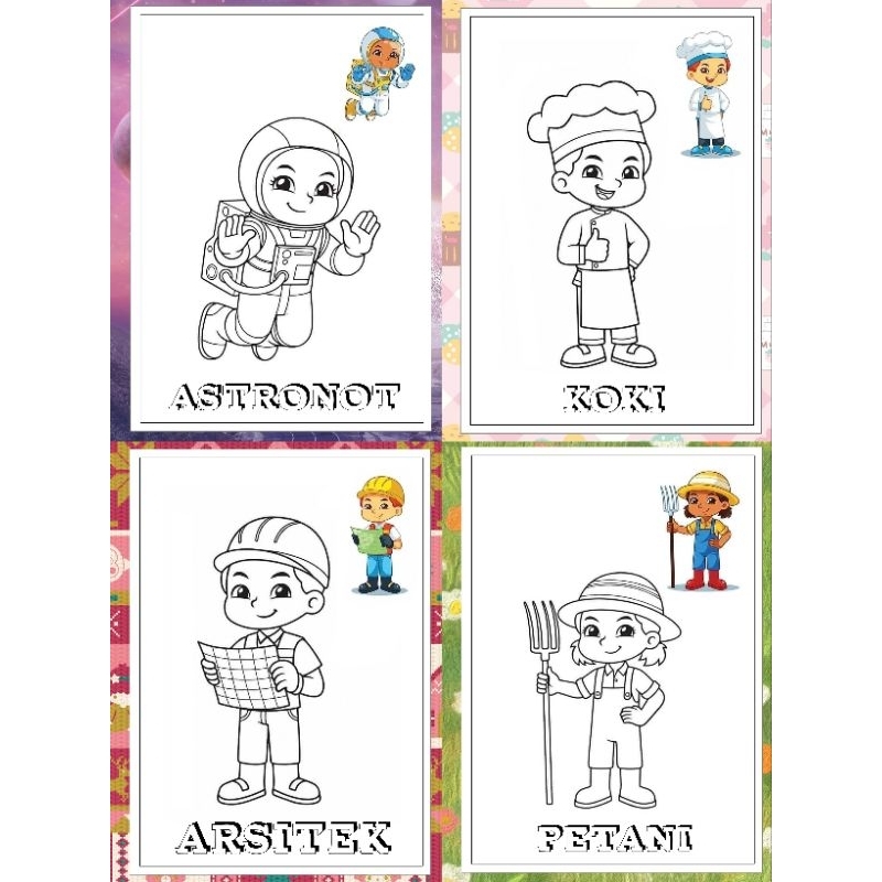 Jual KERTAS MEWARNAI ANAK TEMA HEWAN LOMBA PAUD,TK / KERTAS GAMBAR ANAK ...