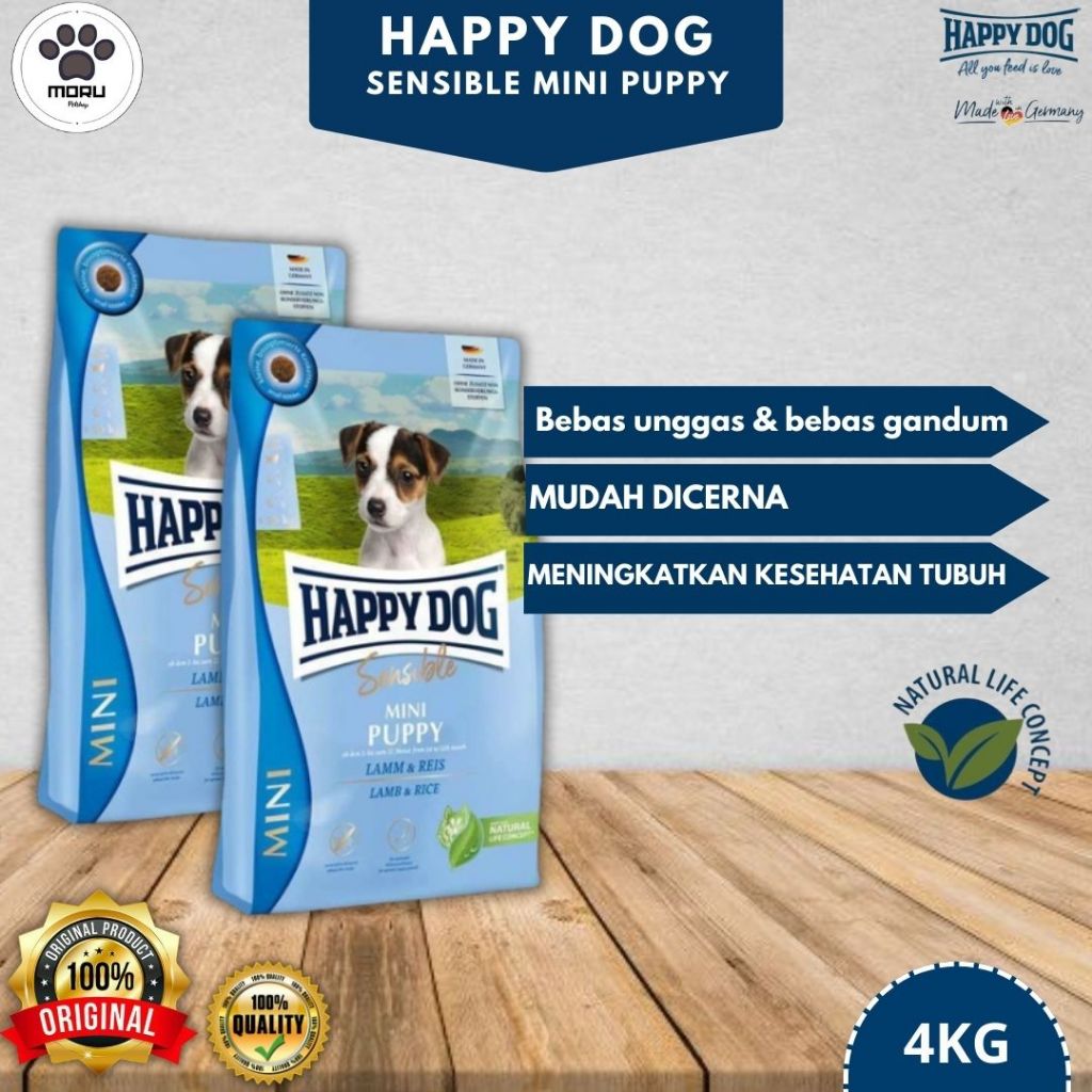 Jual Happy Dog Mini Puppy Lamb 4KG | Shopee Indonesia