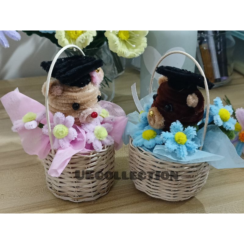 Jual PIPE CLEANER simpel mini buket Flower Basket graduation series ...
