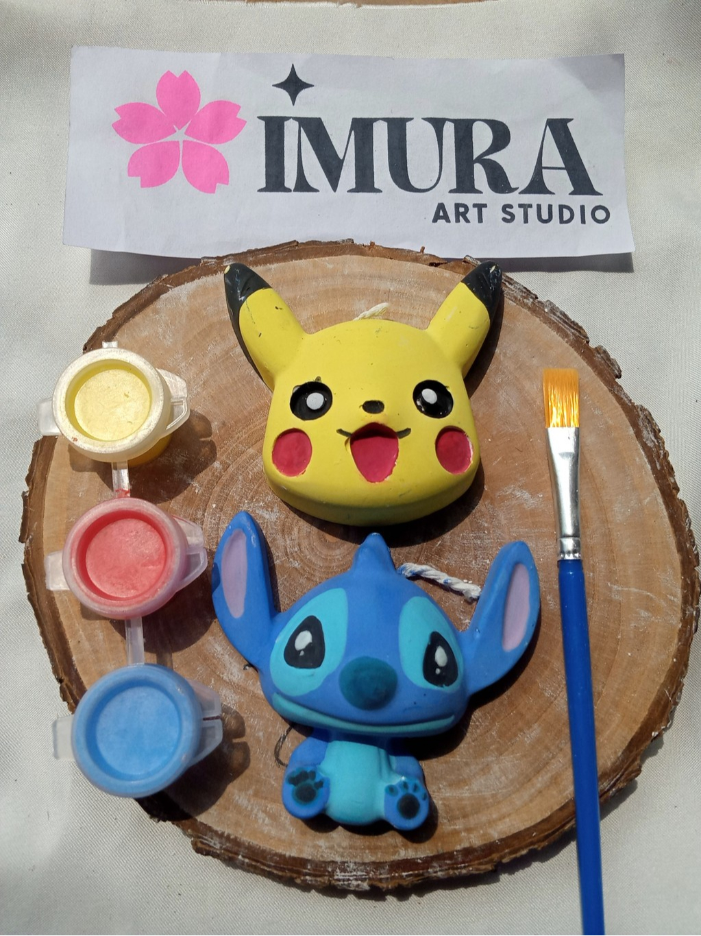 Jual Paket Gypsum Edukasi Karakter / Pikachu / Stitch / Mainan Edukasi ...