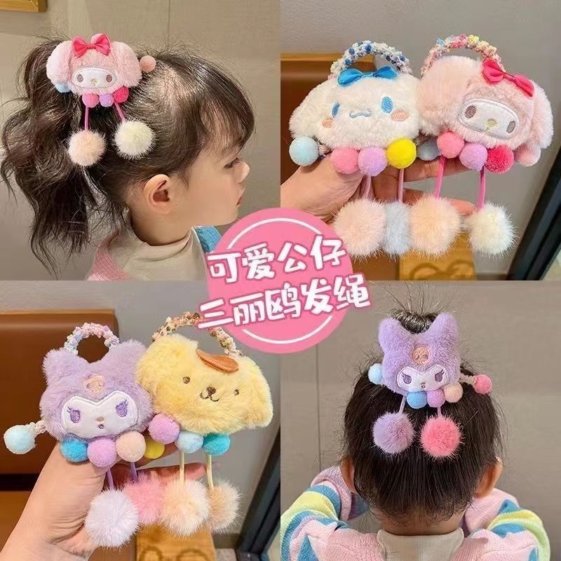 Jual Ikat Kunciran Rambut Anak Sanrio melody, cinnamon roll, kuromi ...