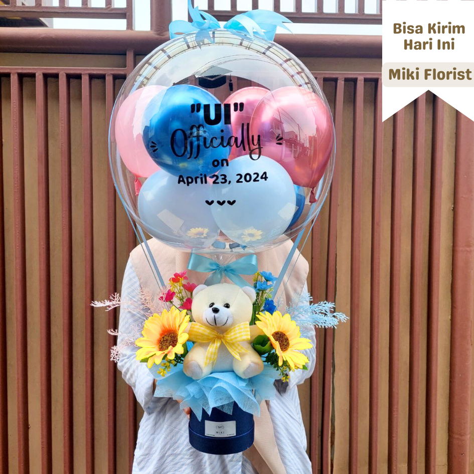 Jual Bucket Balon Hot Air Balloon Bouquet Balon Boneka Depan (Kode 004 ...