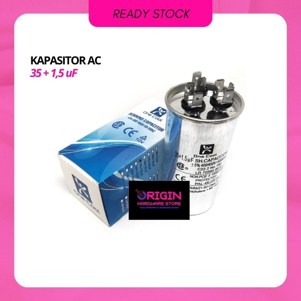 Jual Kapasitor AC 35+1,5 uf 3 Soket/Running Capacitor 35+1,5uf-Mikro/Micro | Shopee Indonesia