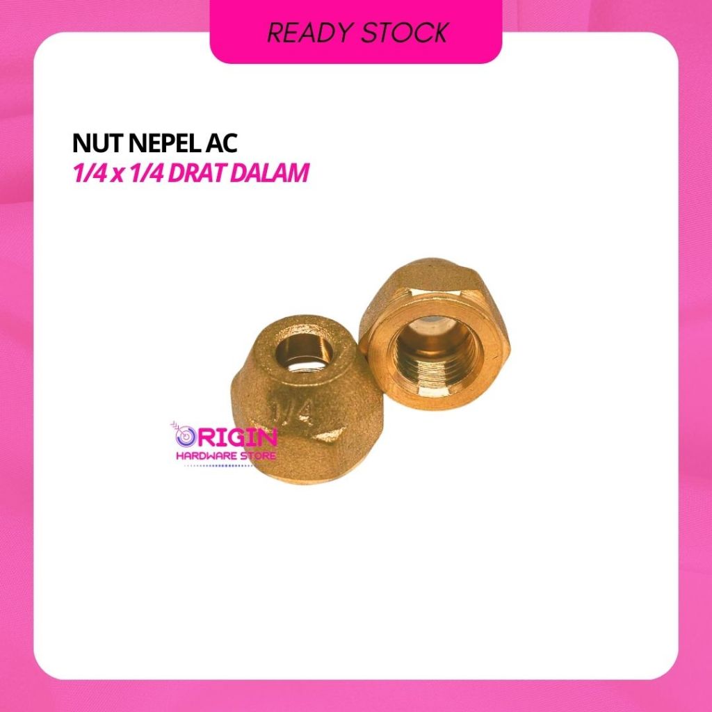 Jual Nut Nepel AC 1/4 Kuningan-Mur Neple/Sparepart Niple Pipa Ac | Shopee Indonesia