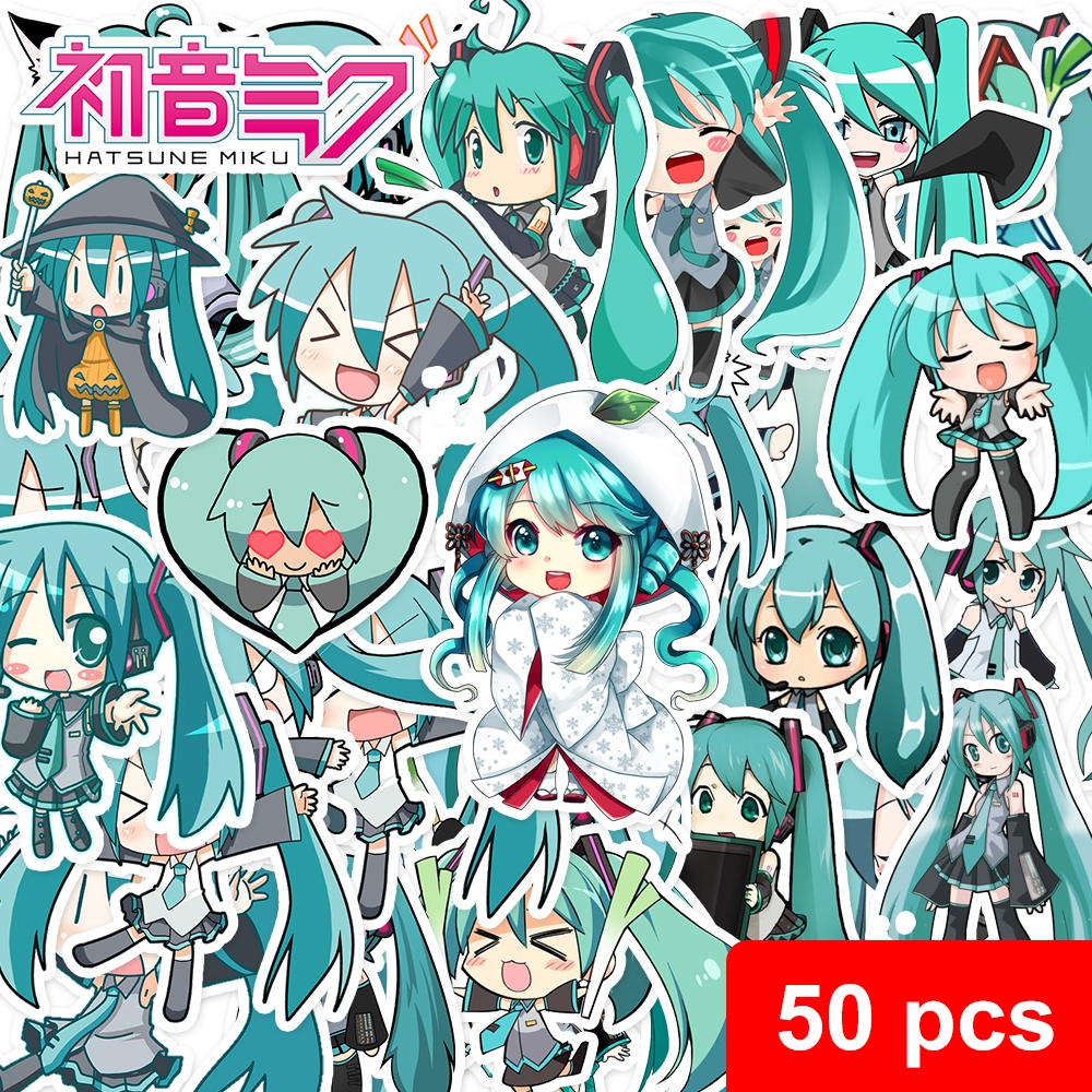 Jual stiker hatsune miku I stiker anime chibi I stiker lucu anti air ...