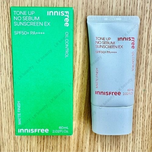 Jual Innisfree Tone Up No Sebum Sunscreen EX SPF 50+ PA++++ 60mll(Exp 2026/11)(Baru) | Shopee ...