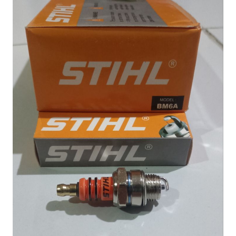 Jual Busi 2 TAK stihl Chainsaw dan Potong rumput 1 kotak isi 10biji Stihl BM6A | Shopee Indonesia