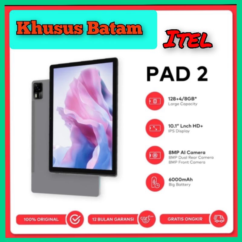 Jual Itel Pad 2 Ram 4/128gb 8mp Ai Camera Garansi Resmi (KHUSUS BATAM ...
