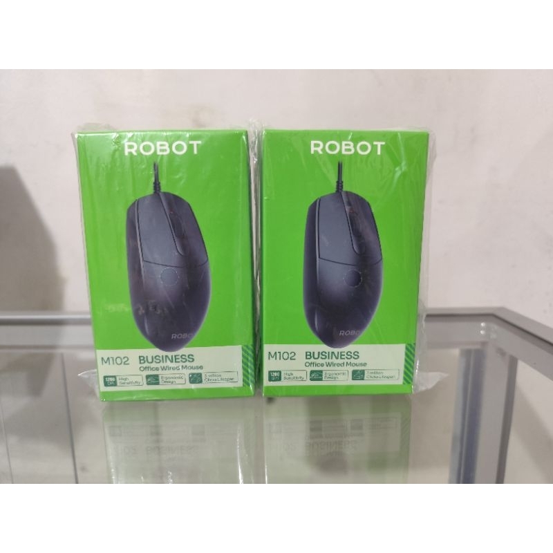 Jual MOUSE WIRED M102 1200 DPI ROBOT | Shopee Indonesia