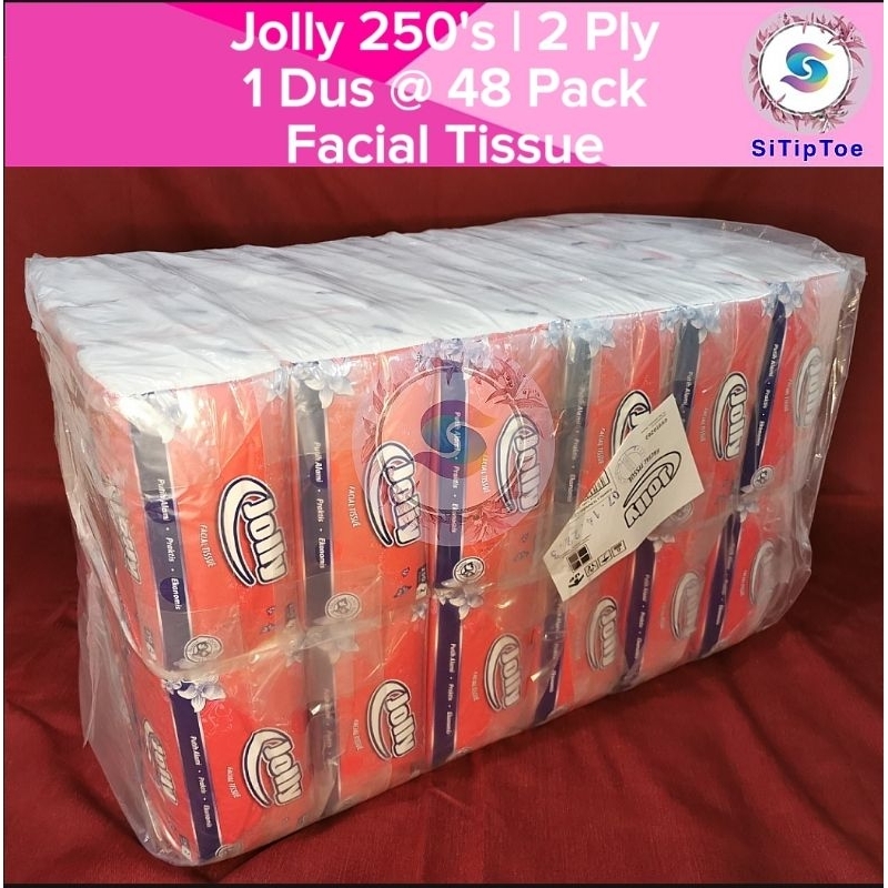 Jual [1 Ball isi 48 Pack] Tisu Tissue Jolly Facial Pack by Paseo 250 ...