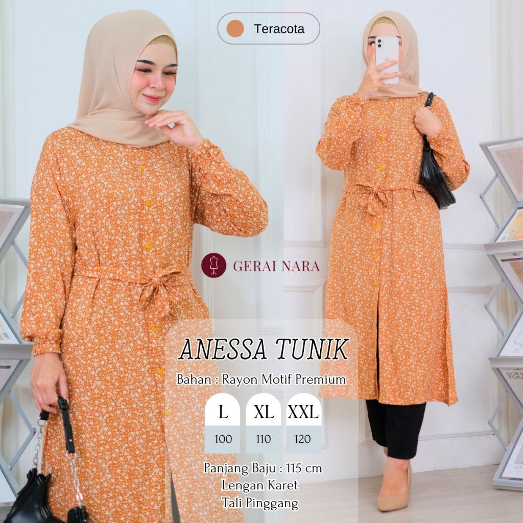 Jual Baju Floral Tunik Motif Bunga Bahan Rayon Premium | Shopee Indonesia