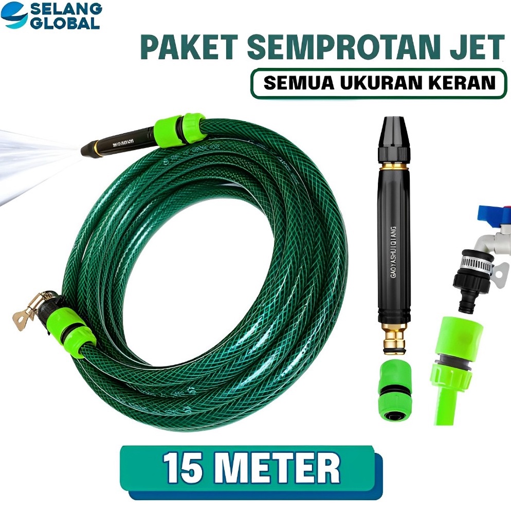 Jual Extra promo Selang Air Paketan 15 Meter Dengan Semprotan Air Jet ...
