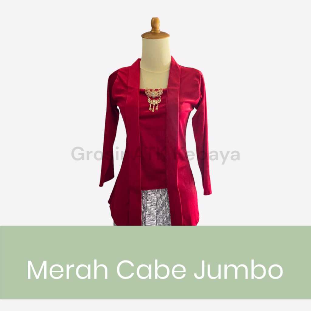 Jual UKURAN JUMBO Kebaya Adat Kutu Baru Bludru Polos Kualitas Premium ...