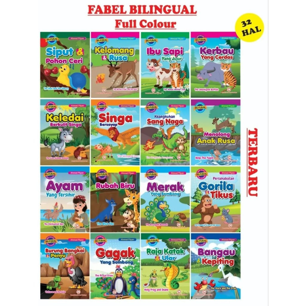 Jual LYSASHOP TERBARU BUKU CERITA ANAK FABEL BILINGUAL FULL COLOUR ...
