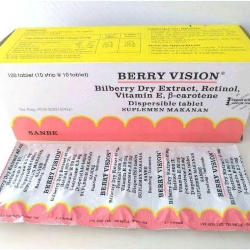 Jual BERRY VISION DISPERSIBLE STRIP 10 TABLET | Shopee Indonesia