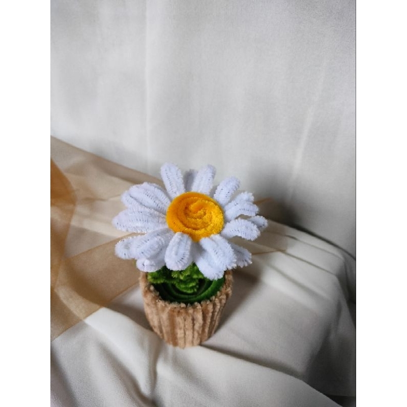 Jual Bunga Daisy | Bunga Kawat Bulu Pot | Pipe Cleaner | Shopee Indonesia