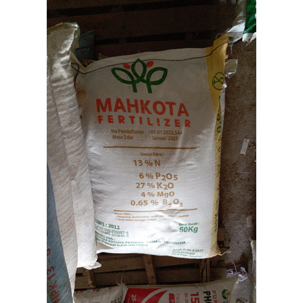 Jual Pupuk NPK 13 6 27 4 Mahkota Kemasan 50Kg | Shopee Indonesia