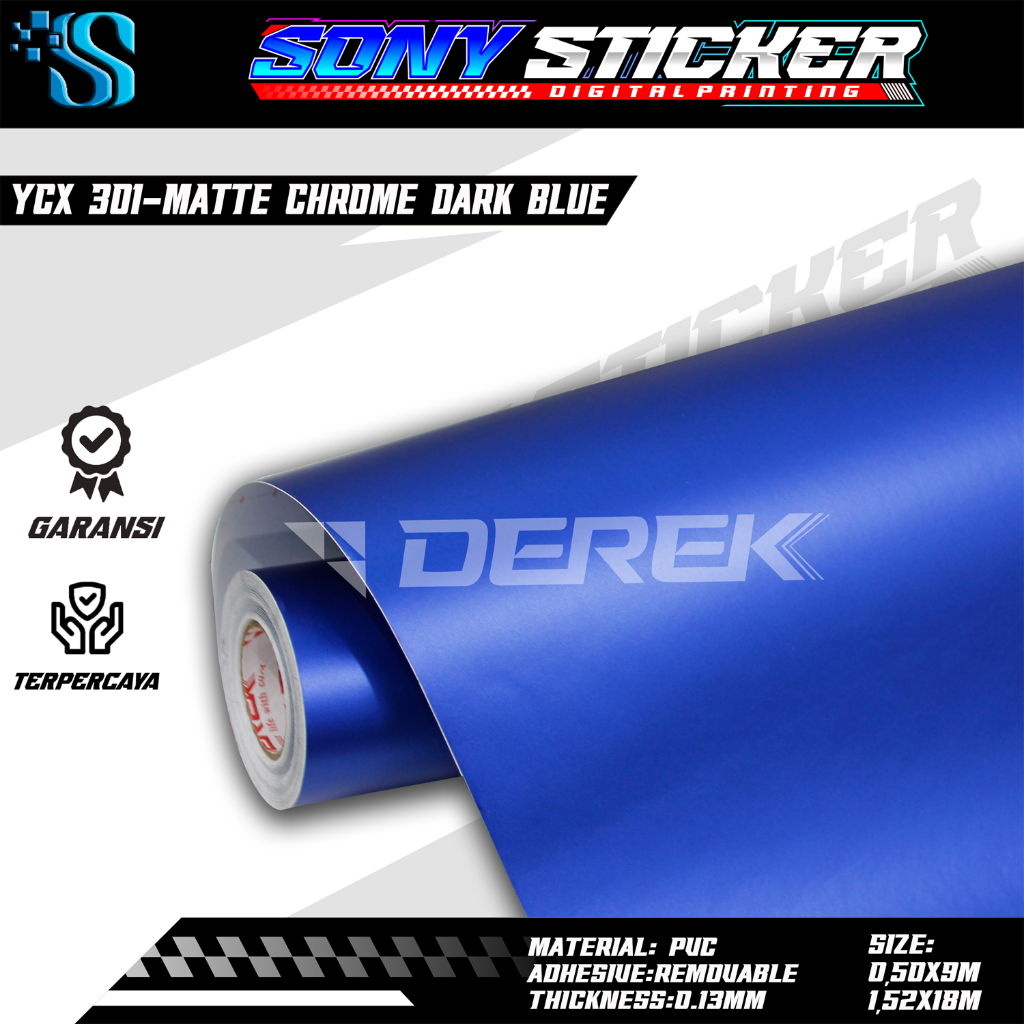 Jual Sticker Vinyl Skotlet Derek Matte Chrome (YCX 301 - 308) 50 Cm x 1 ...