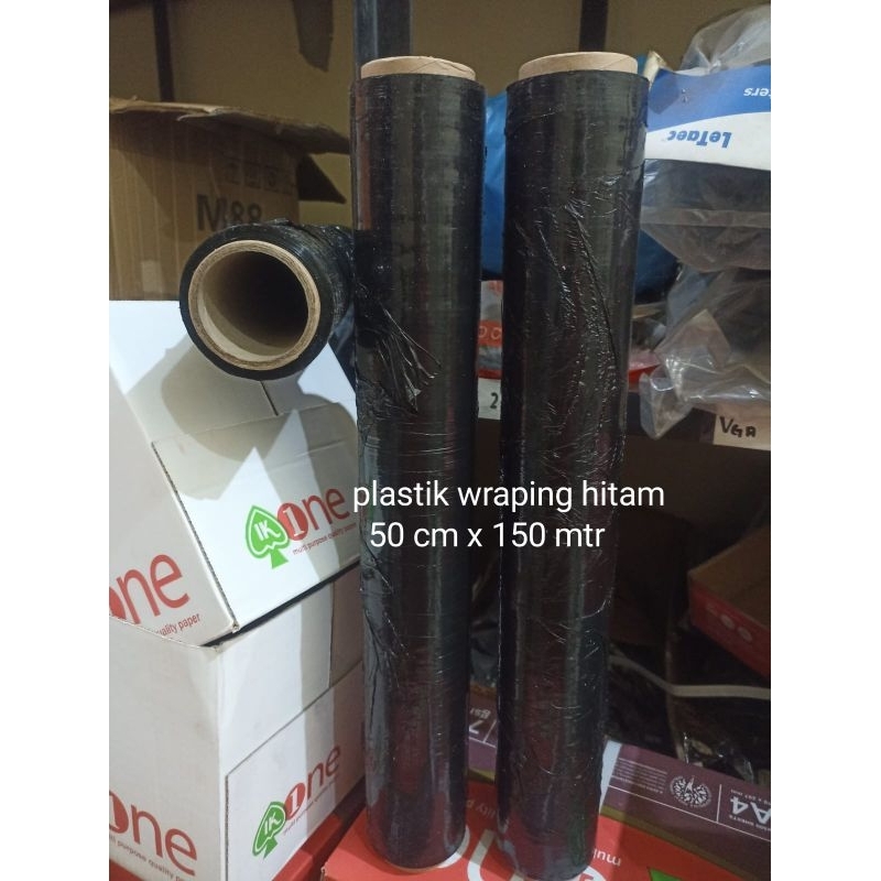 Jual plastik wrapping hitam 50 cm x 200 mtr # RW | Shopee Indonesia