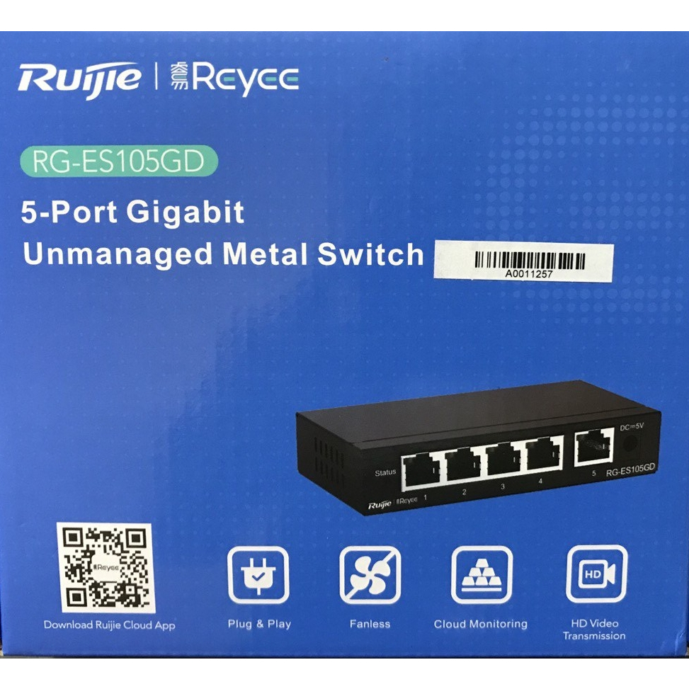 Jual RUIJIE-REYEE - RG-ES105GD ( 5-Port Gigabit Unmanaged Switch ...