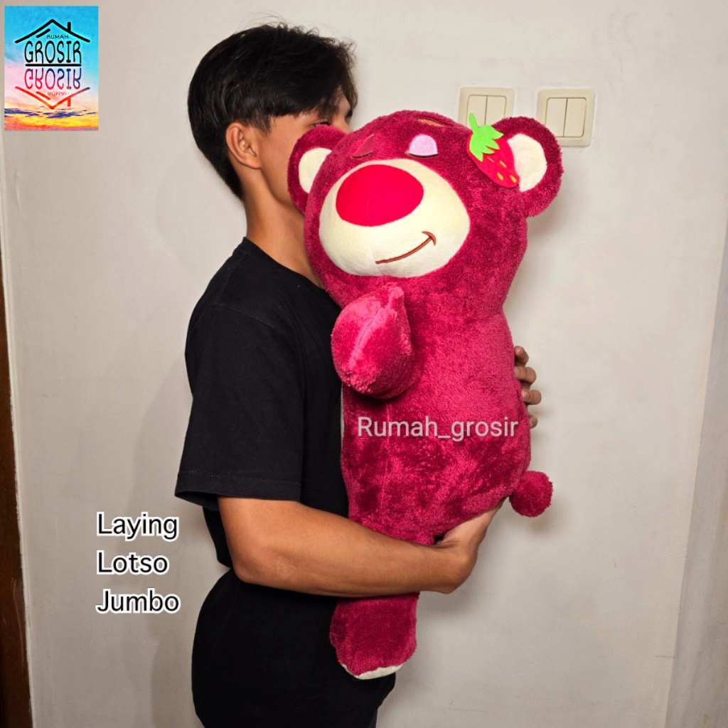 Jual (Rumah Grosir) Boneka Laying Lotso Bear Strawberry Toy Beruang ...