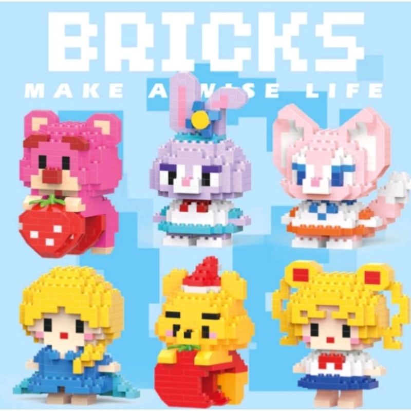 Jual Lego Bricks Nano Block Model Karakter Kartun Mini Bricks Sanrio ...